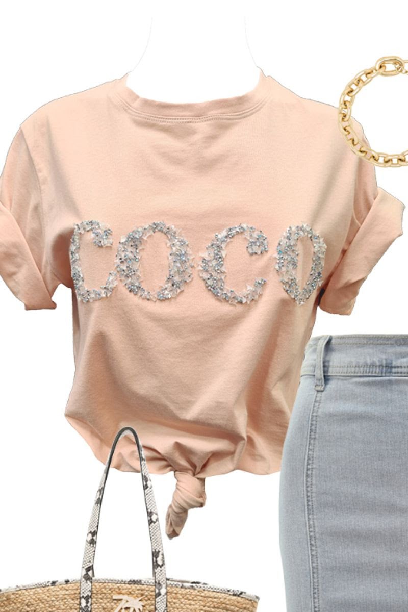 Coco Cartel Tee Peach | Aunty & Me